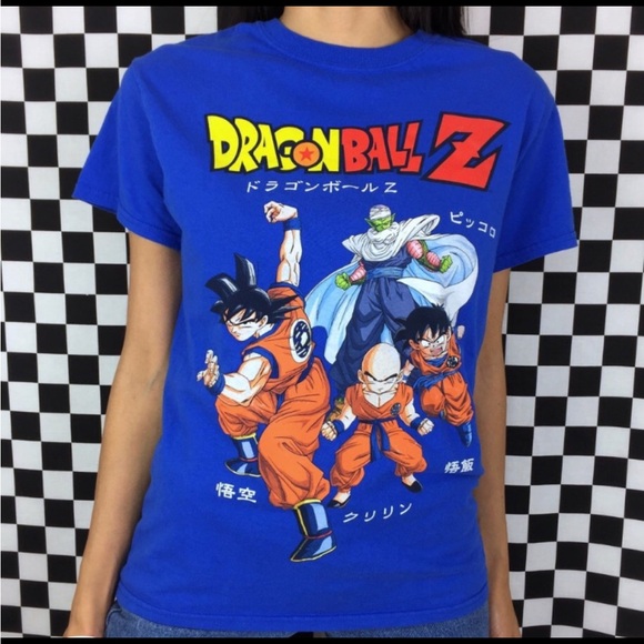 Ripple Junction | Shirts | Royal Blue Dragon Ball Z Dbz Graphic Short ...